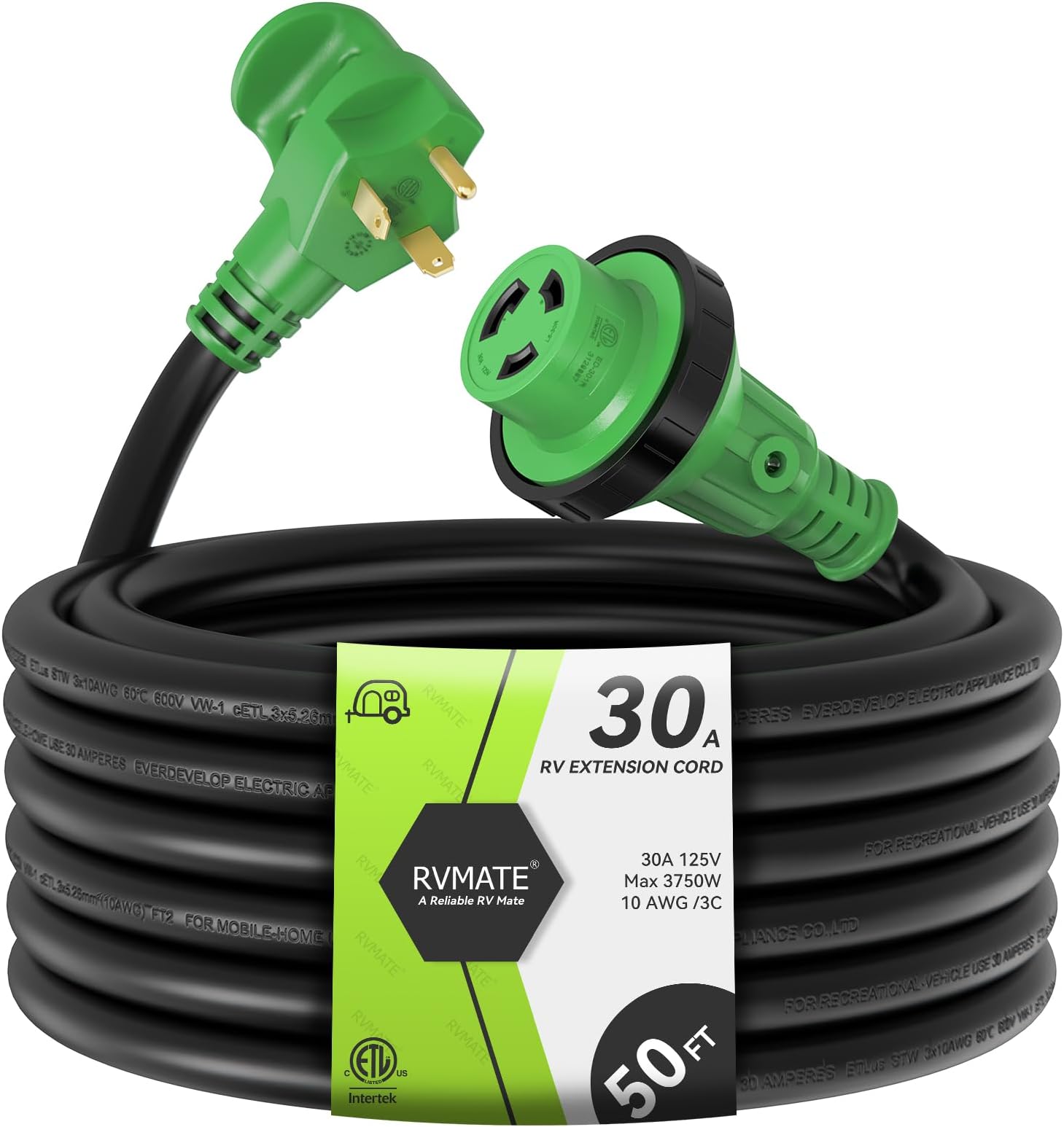 Amazon.com: GearIT 20-Amp RV Power Extension Cord (50 Feet) 3-Prong ...