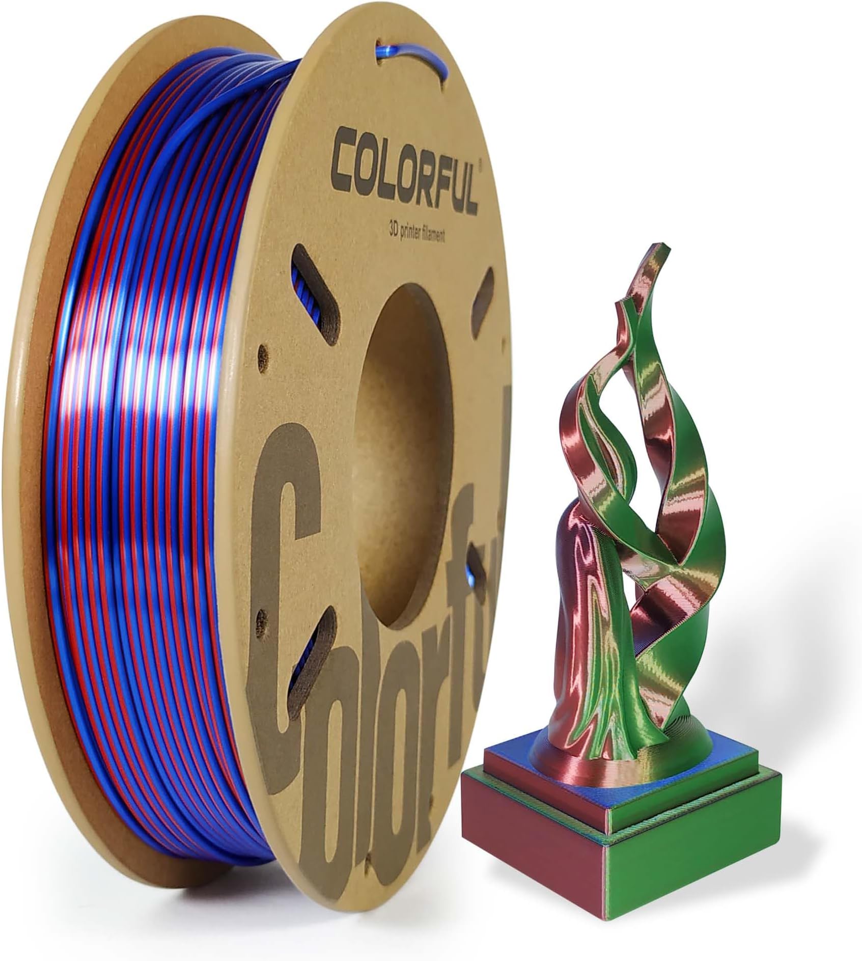 Amazon.com: COLORFUL 3D Printer Filament Silk PLA Filament 1.75mm ...