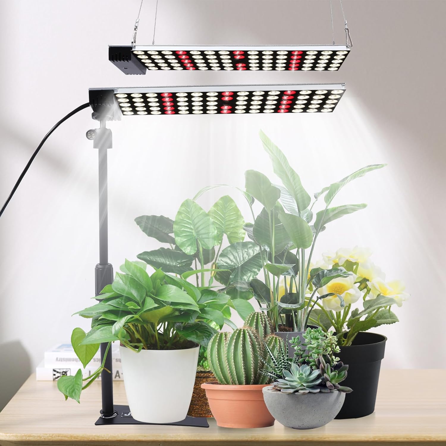JCBritw 50W Desktop LED Grow Light for Indoor Plants - Full Spectrum ...