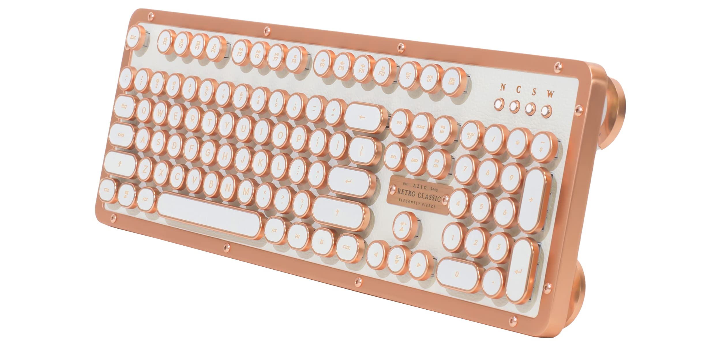 Azio Retro Classic Bluetooth (Posh) - Wireless/USB Wired Leather ...