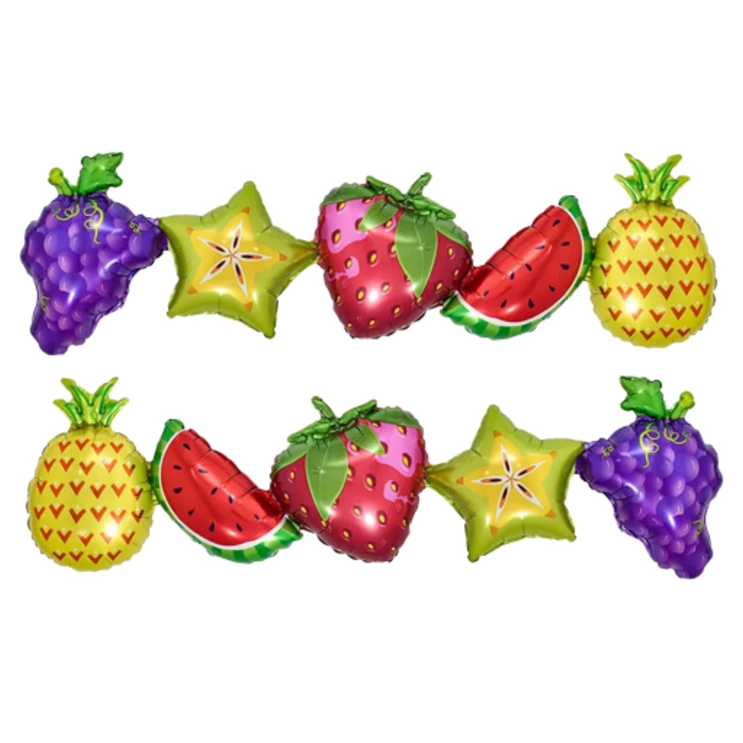 Atpata Funky Cojoined Fruit Theme Foil Balloons for Tutti Fruity/Twotti ...