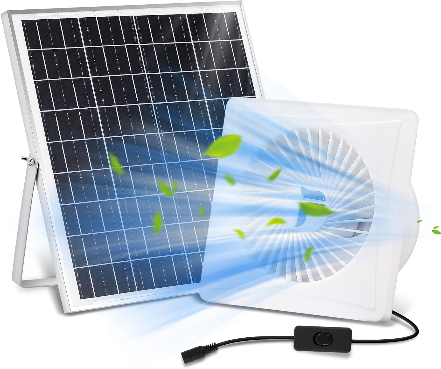 Amazon.com: Poafamx Solar Powered Exhaust Fan, 20W Solar Panel + 6 ...