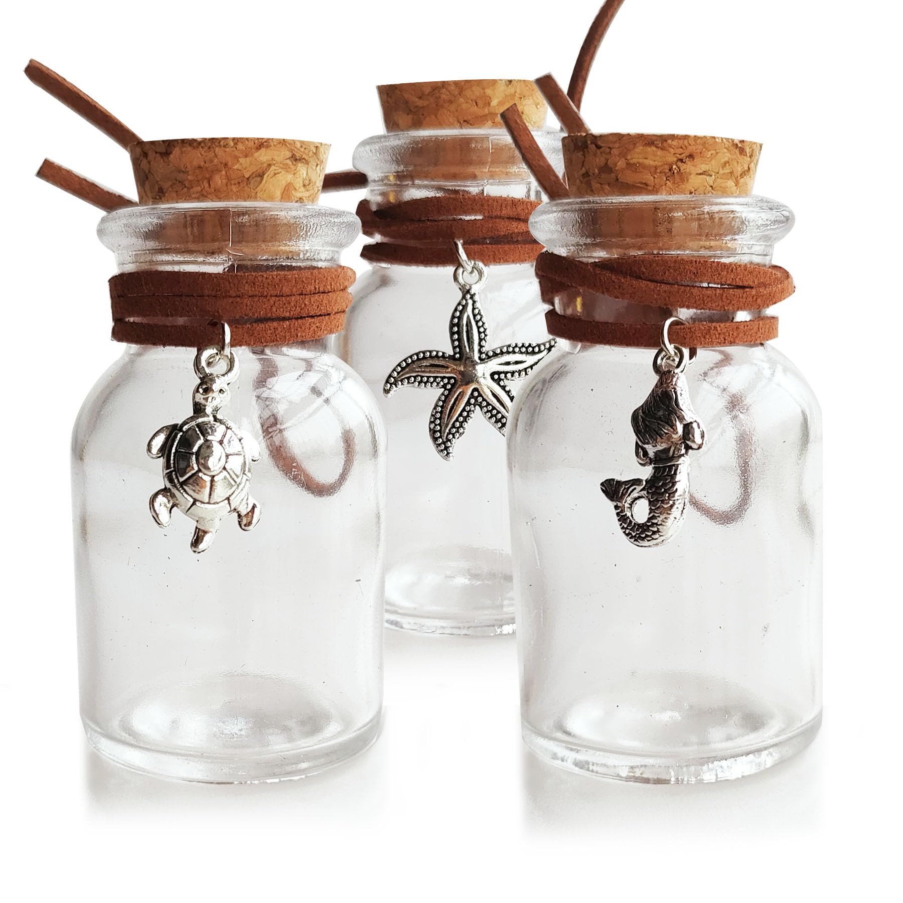 Amazon.com: MINELEVEN 3PCS 60ml Clear Wide Mouth Glass Bottles with ...