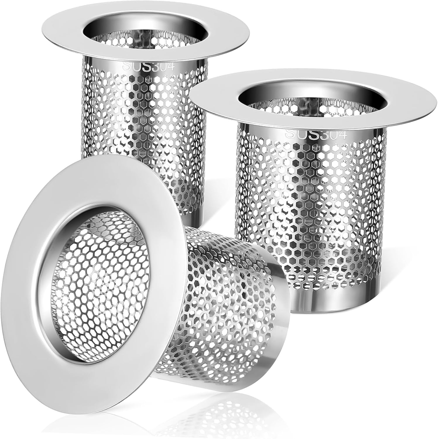 Hemobllo 3 Pcs 304 Stainless Steel Floor Drain Filter Metal Sink ...
