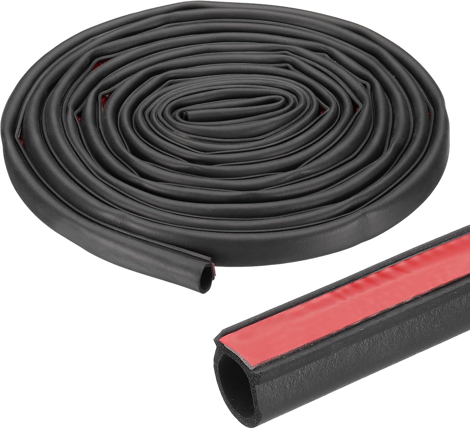 PATIKIL 25 ft D Shape Rubber Seal Strip, 3/4" Self-Adhesive EPDM Rubber ...