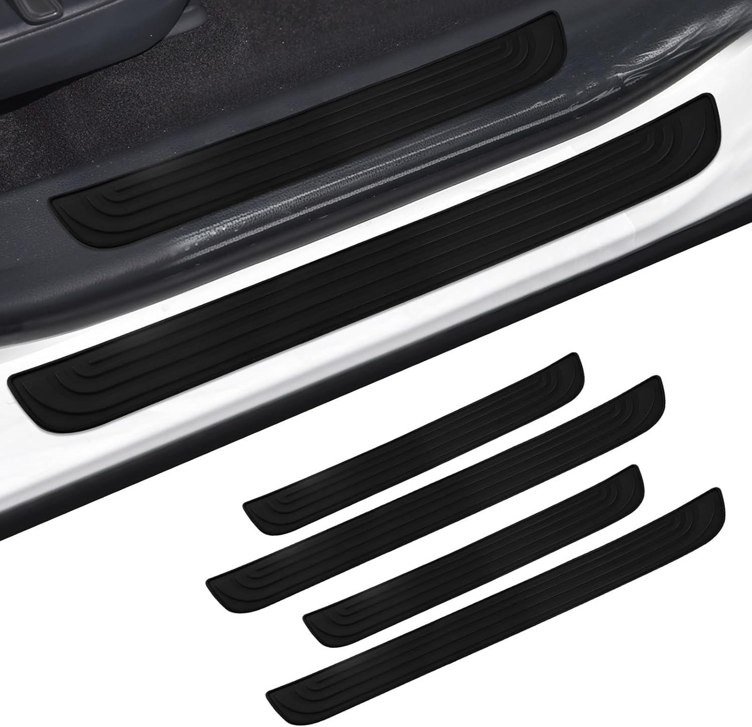Amazon.com: Wogomz 4PCS Car Door Sill Protector, Anti-Scratch Car Door ...