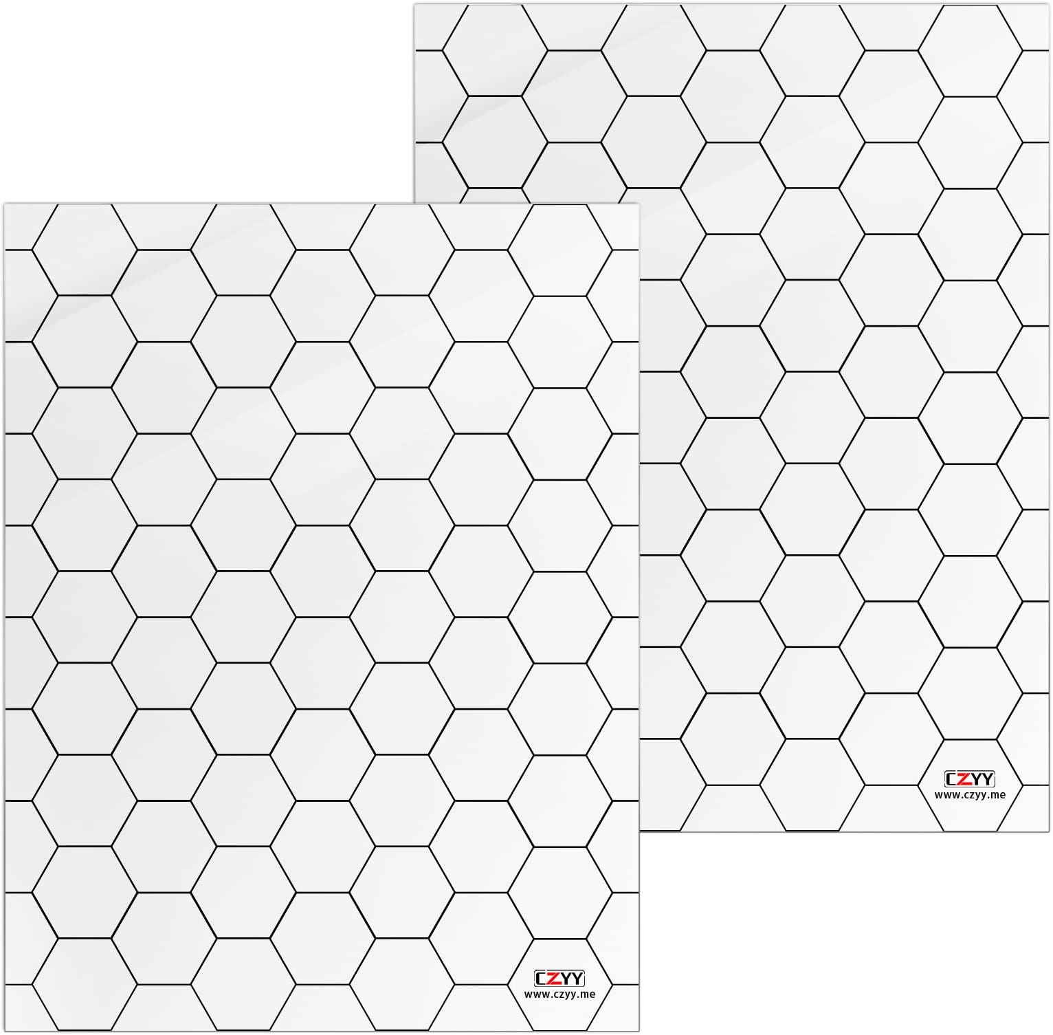 Amazon.com: CZYY Acrylic Game Mat 1" Hex Grid Overlay Set of 2, 7"x9 ...