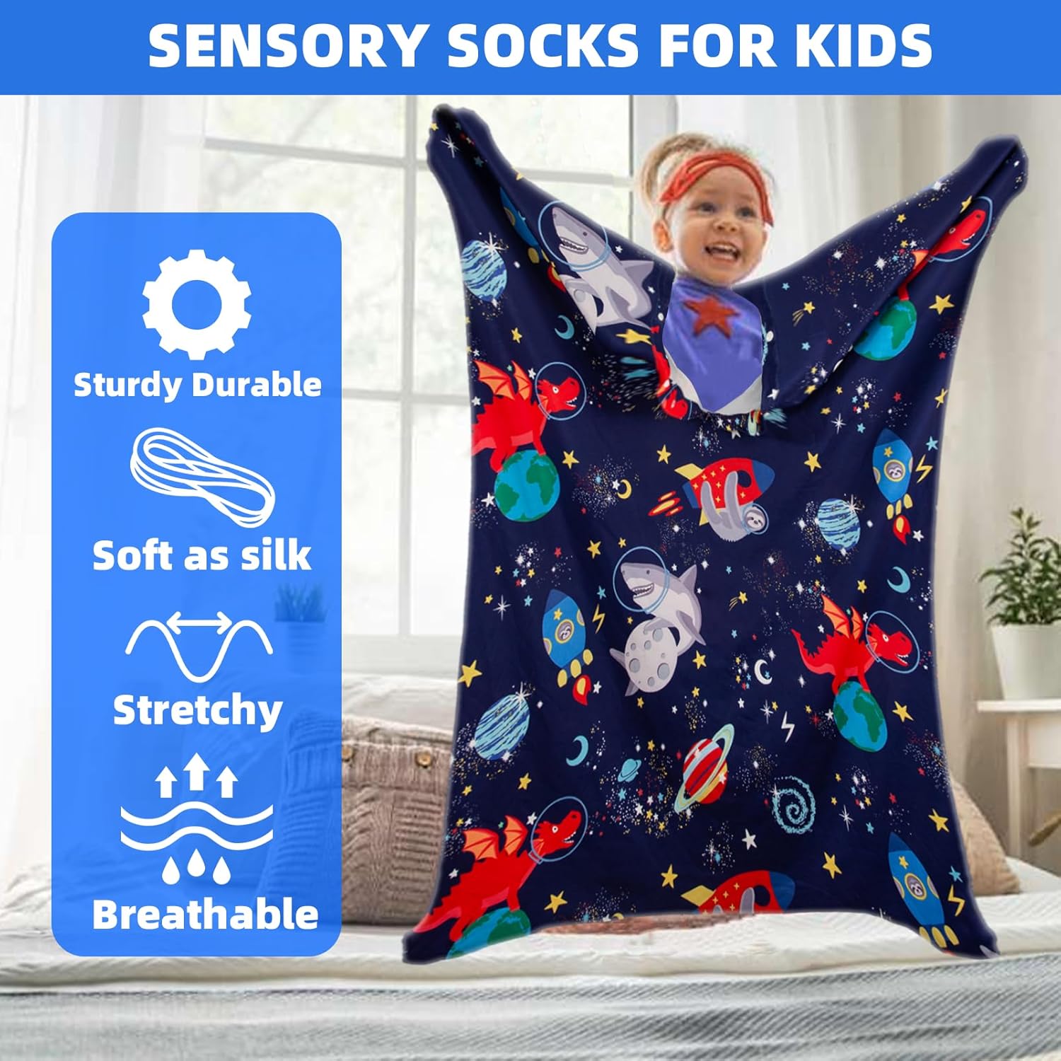 Space Dinosaur Sensory Body Sock for Autistic, Philippines | Ubuy