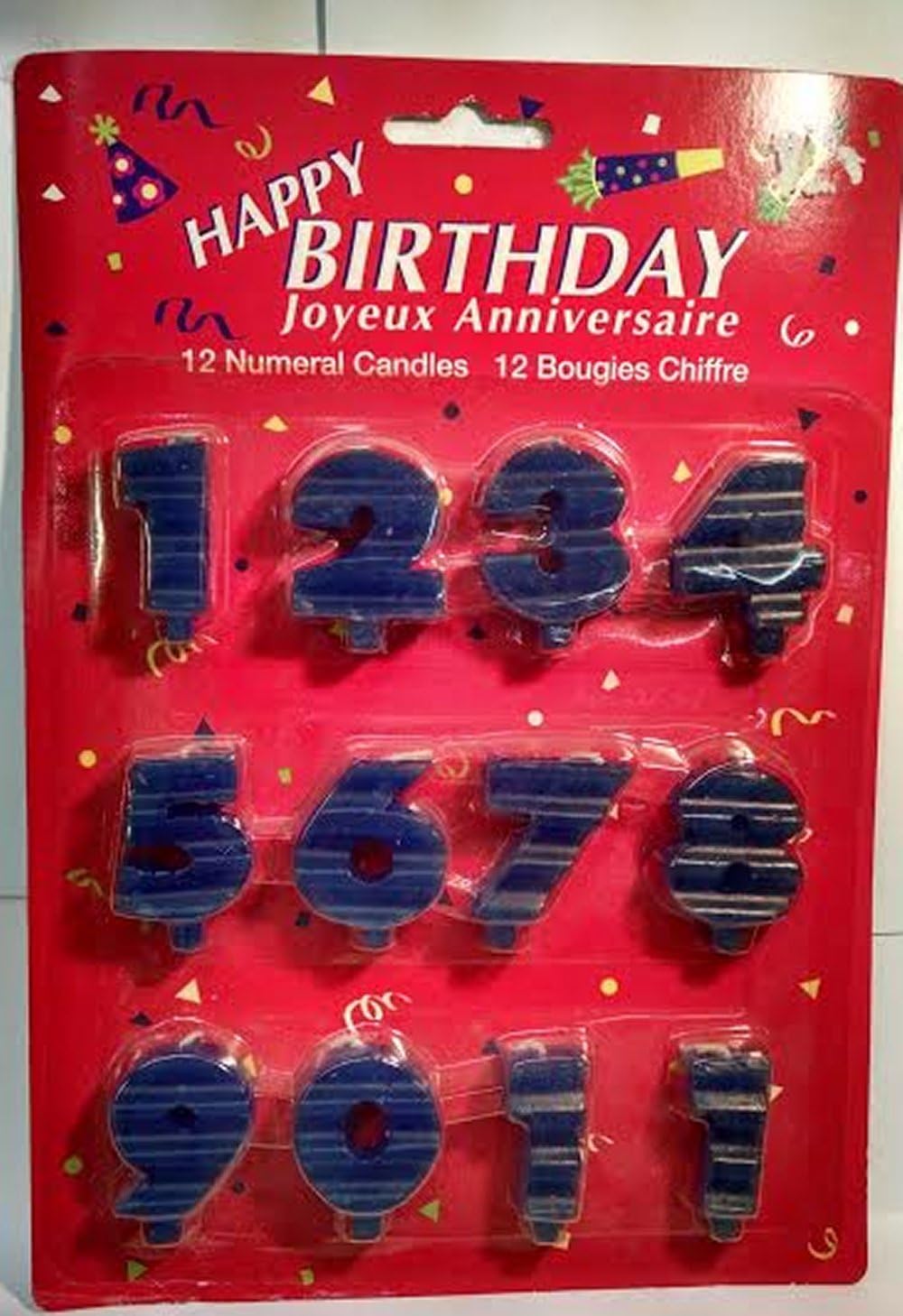 Amazon.com: Oddity Inc. Happy Birthday 12 Blue Numeral Candles : Home ...