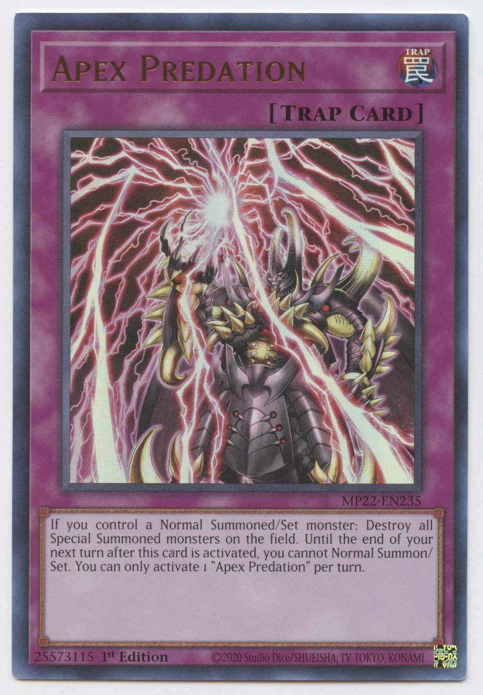 Amazon.com: Apex Predation - MP22-EN235 - Ultra Rare - 1st Edition ...