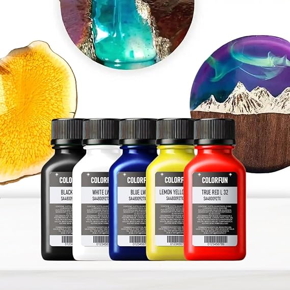 ResinPro® Color Fun Epoxy Pigment Set – 5 x 25ml Vibrant Colors | Vegan ...