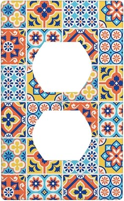 Talavera Mexican Tiles Duplex Outlet Cover Wall Plates Decorate Outlet ...