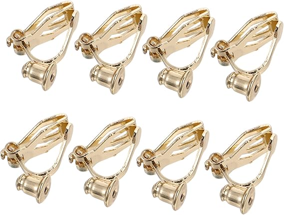 Amazon.com: COHEALI 8PCS Clip-On Earring Converters - Gold Plated ...