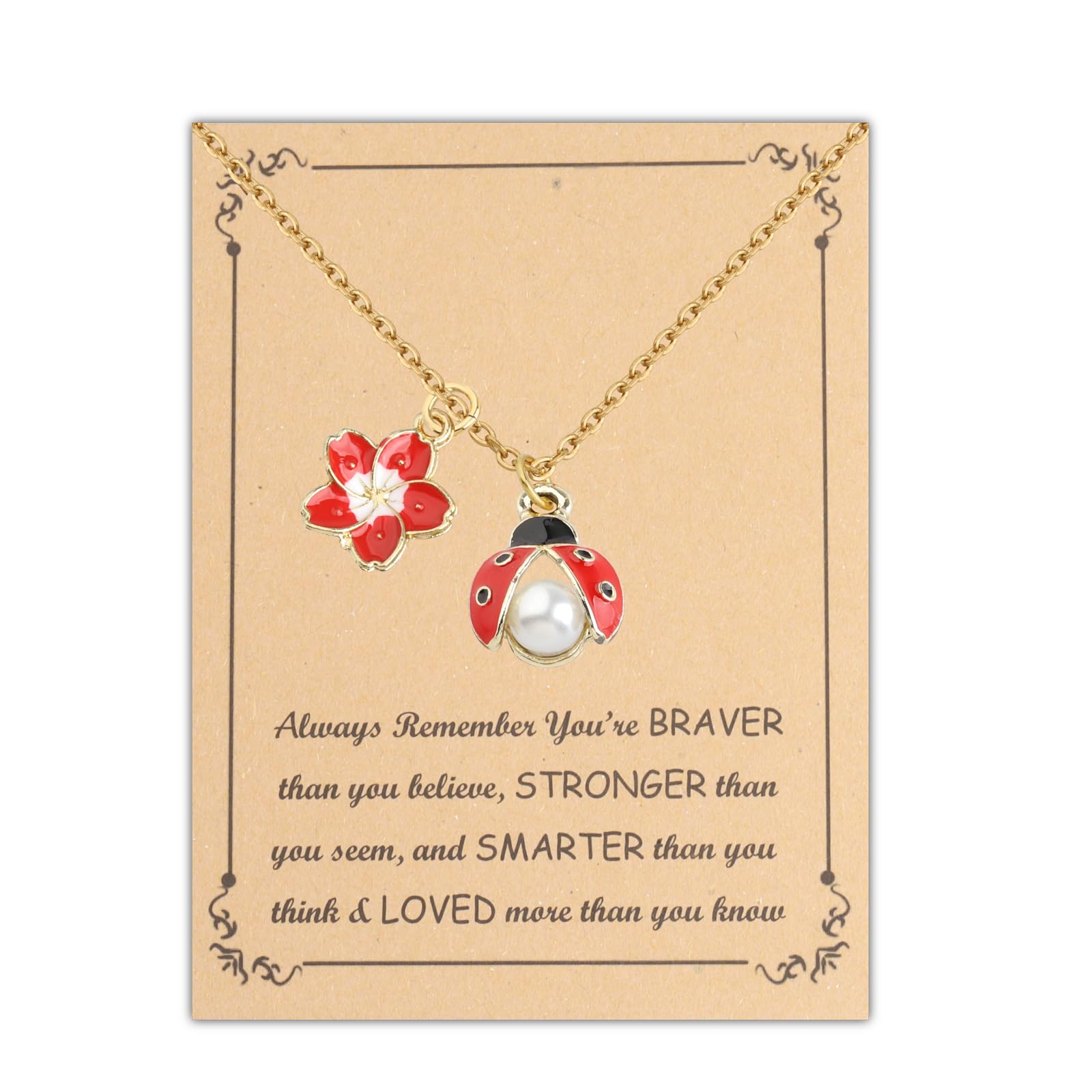 Amazon.com: FUSTMW Ladybug Pendant Necklace Ladybug Gifts Jewelry Ladybug Necklace Charm ...