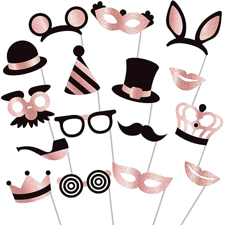 Amazon.com: Party Photo Booth Props - (No Glitter) Beautiful and ...