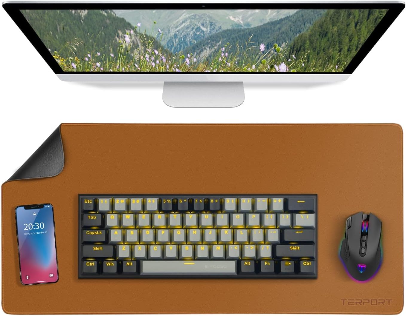 TERPORT Mouse Pad Antideslizante de 80*30cm, Tapetes para Mouse de ...