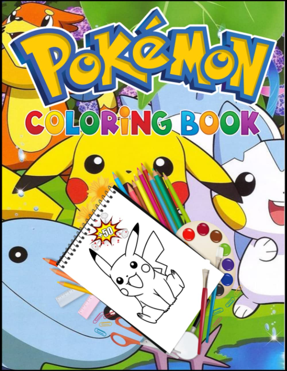 Buy Pokémon Coloring Book: +50 Poke Coloring Page For Kids And Adults ...
