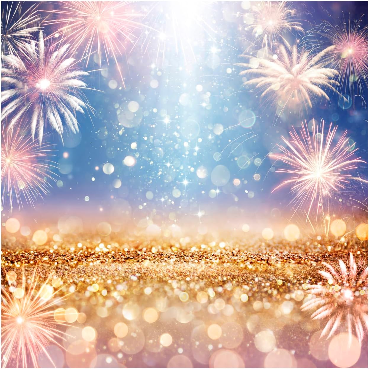 Amazon.com : AIIKES 10X10FT Happy New Year Backdrops Bokeh Photography ...