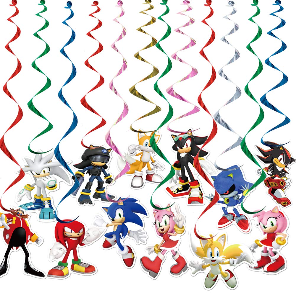Buy Sonic The Hedgehog Birthday Party Supplies Decorations,Include ...