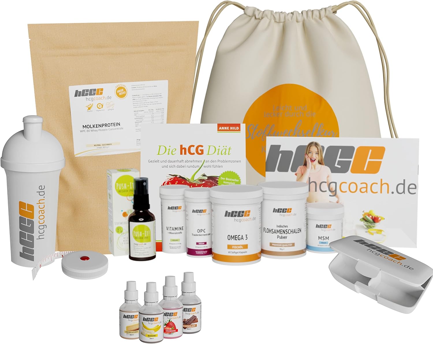 hCGC® Das Original Stoffwechselkur Komplettpaket | 21 Tage hCG Diät + 9 ...