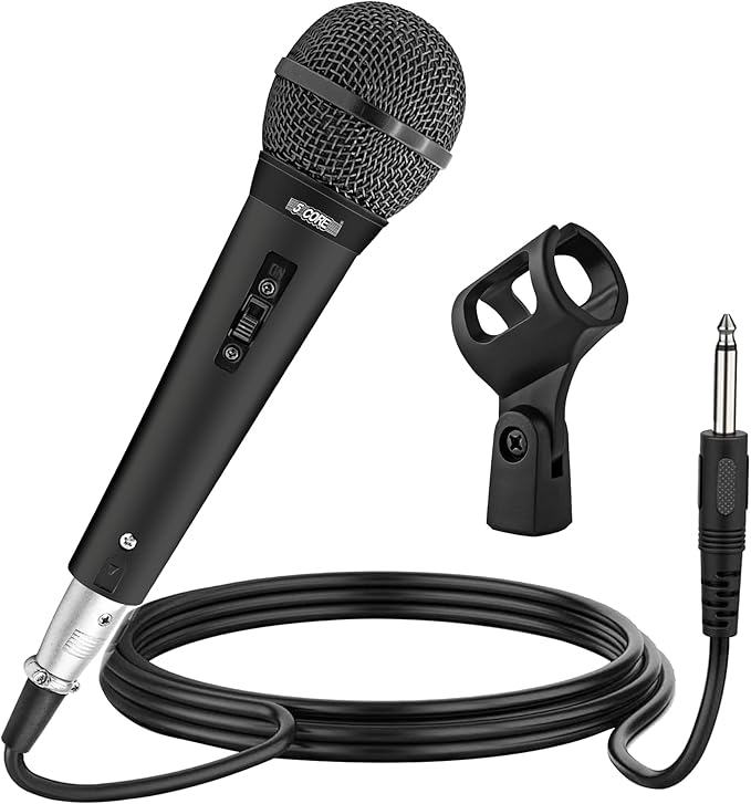 Amazon.com: 5 CORE Microphone Dynamic Vocal Handheld Mic Cardioid ...