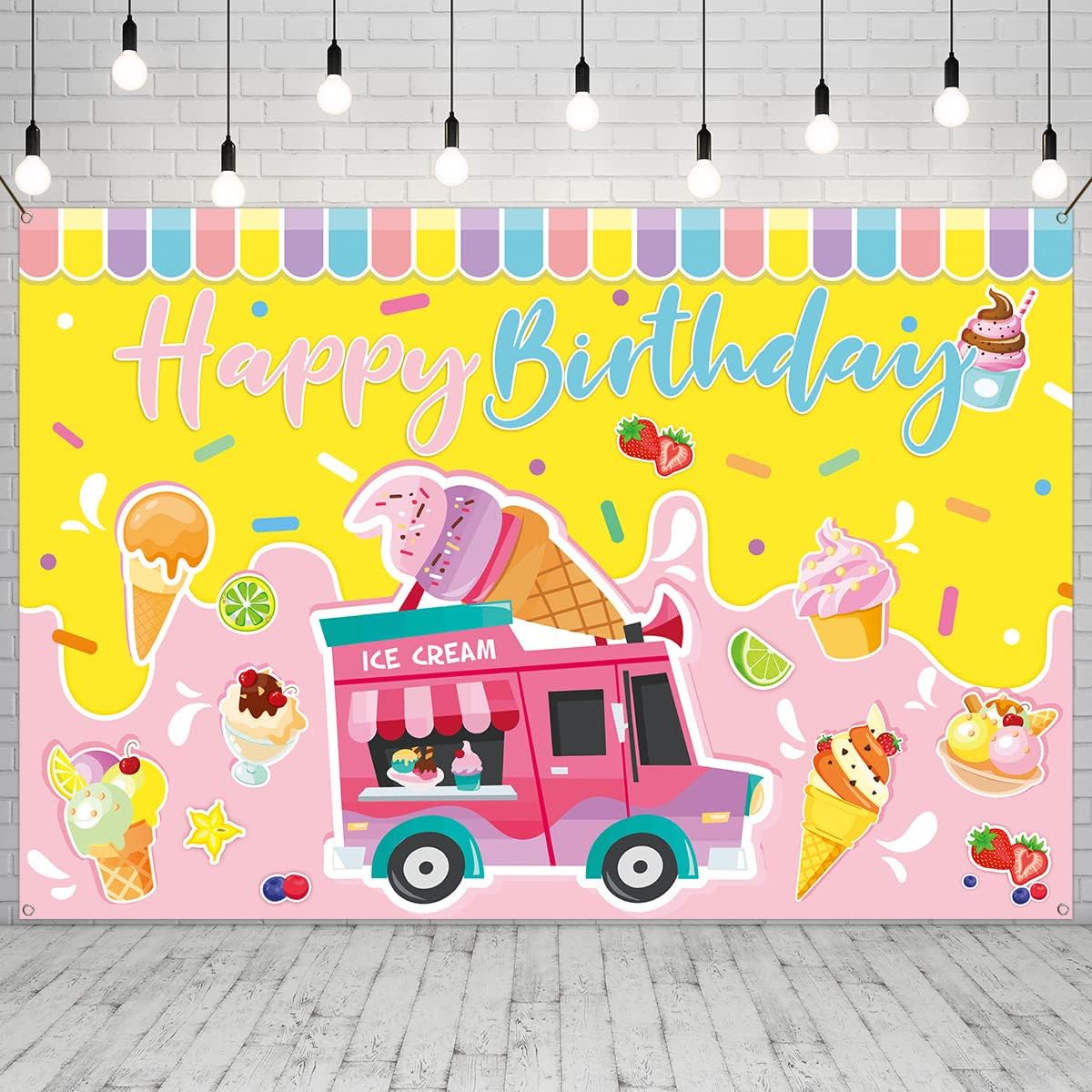 Amazon.com : Ice Cream Birthday Party Decorations-Ice Cream Truck ...