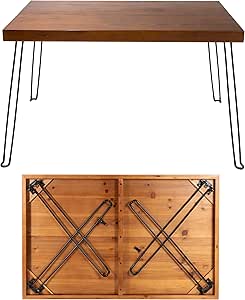 Amazon.com: Sleekform Wooden Folding Dining Table for 4 - with ...