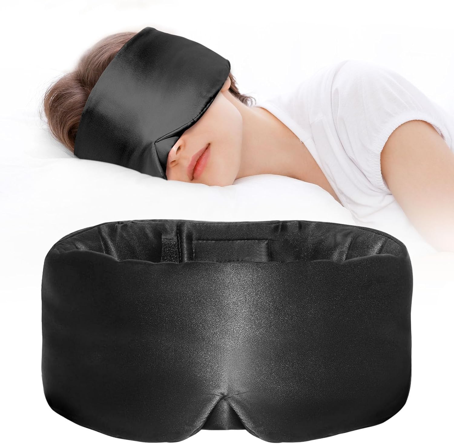 Amazon.com: Okaydot Satin Sleep Mask - Updated Design Light Blocking ...