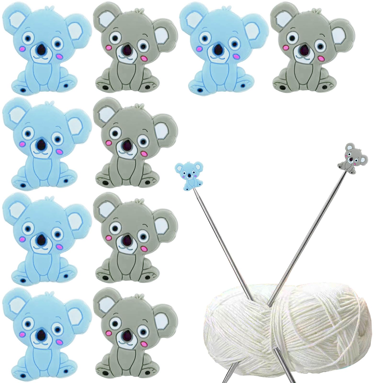 Amazon.com: 10 PCS Knit Knitting Needle Point Protectors Cute Koala ...