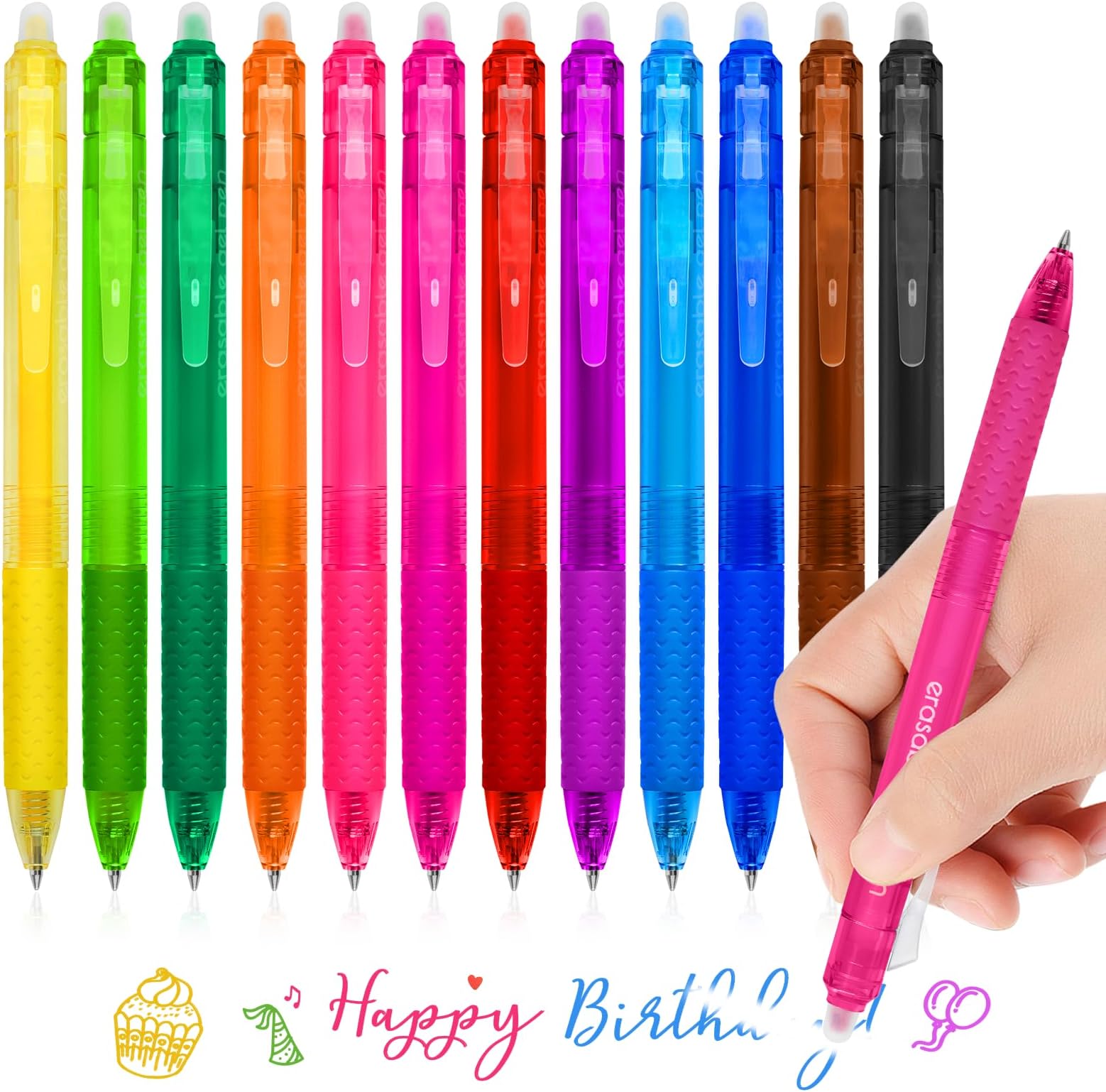Amazon.com: Bstoyder Erasable Gel Pens, Refillable & Retractable Gel ...