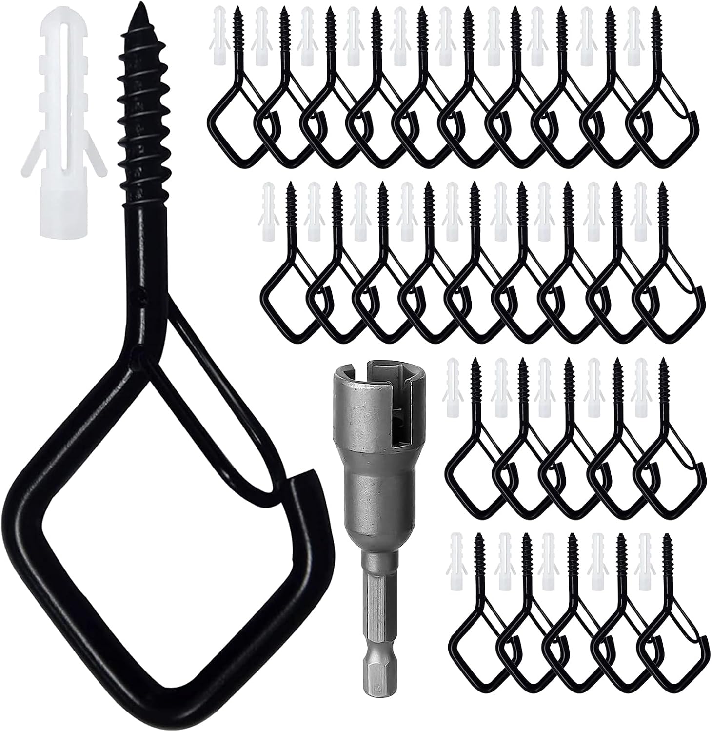 Amazon.com: Ticway 30 Pcs Outdoor Hooks for String Lights,Screw Hooks ...