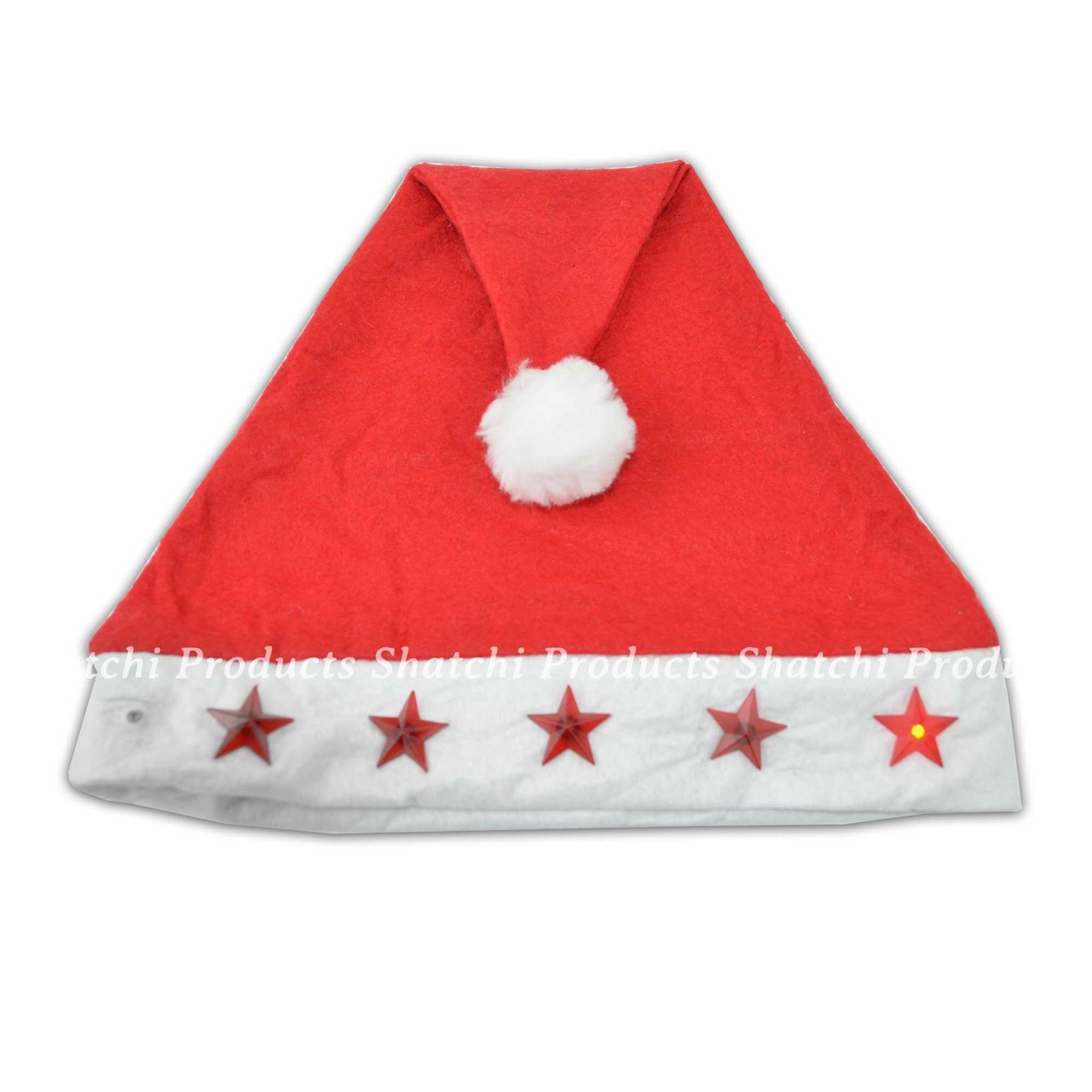 SHATCHI 346400 Flashing Santa Adult Size – LED Light up Stars Christmas ...