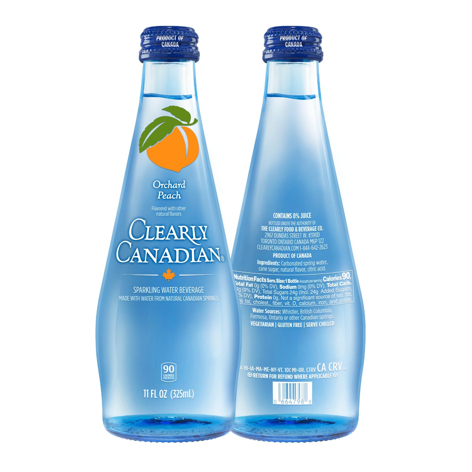 Amazon.com: Clearly Canadian Sparkling Flavored Water (Orchard Peach, Single Bottle) : Grocery ...