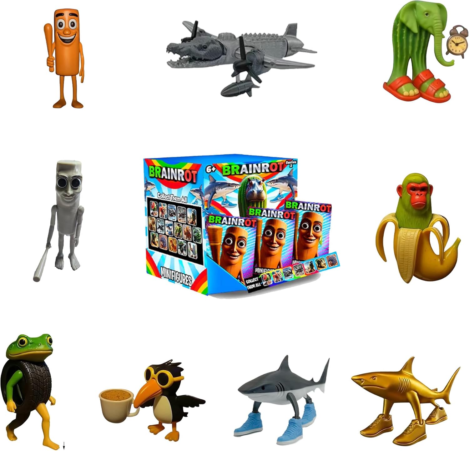 Amazon.com: Tralalero Tralala and Tung Tung Tung Sahur Blind Box ...