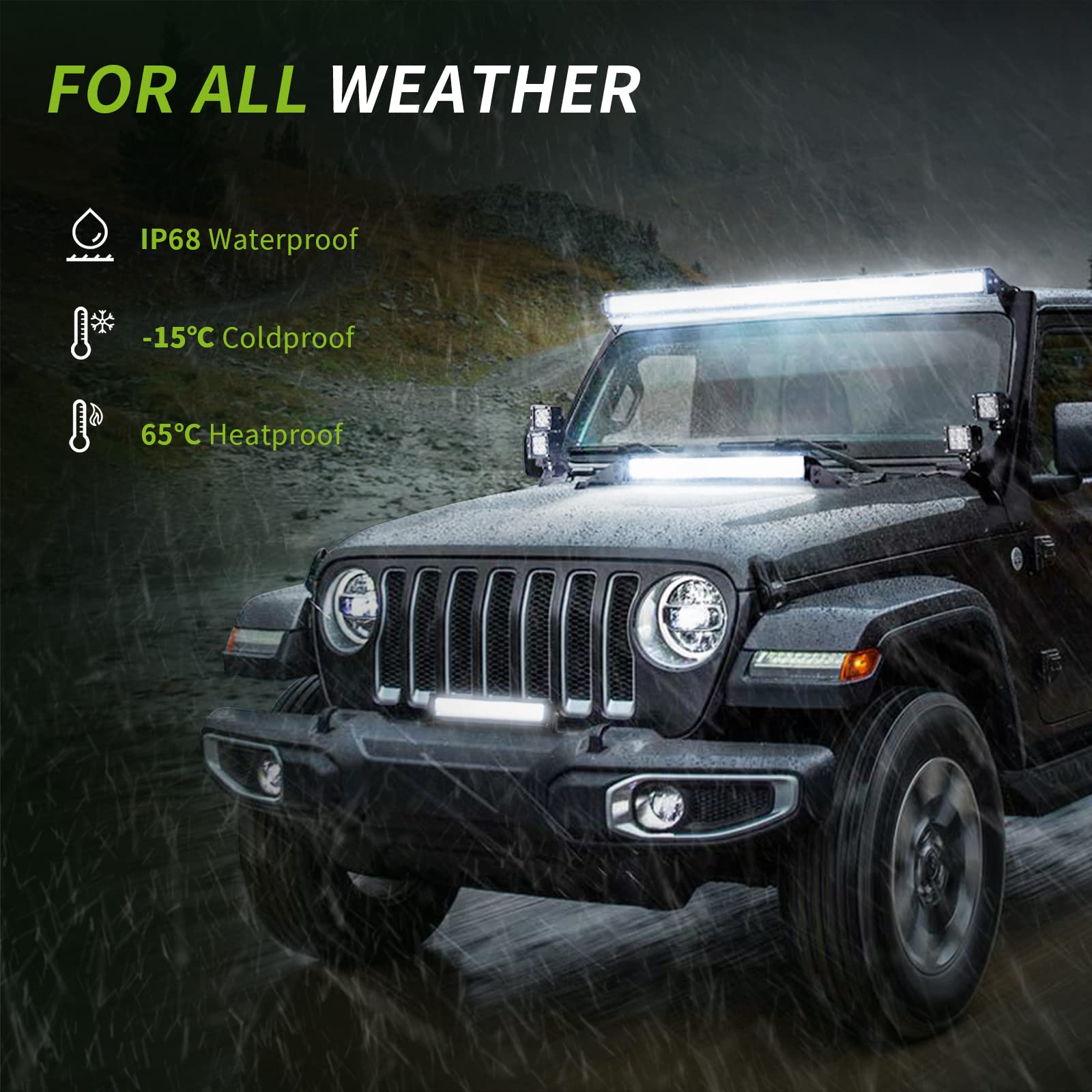 AUTOSAVER88 22 Inch LED Light Bar Triple Row Flood Spot Combo Beam 270W ...