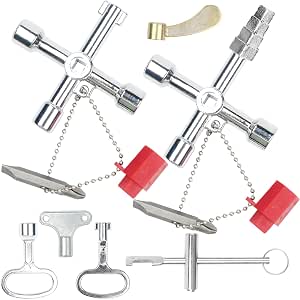 JRJRN 7 Pcs Utility Key Kit, Universal Control Cabinet Key, Gas Meter ...