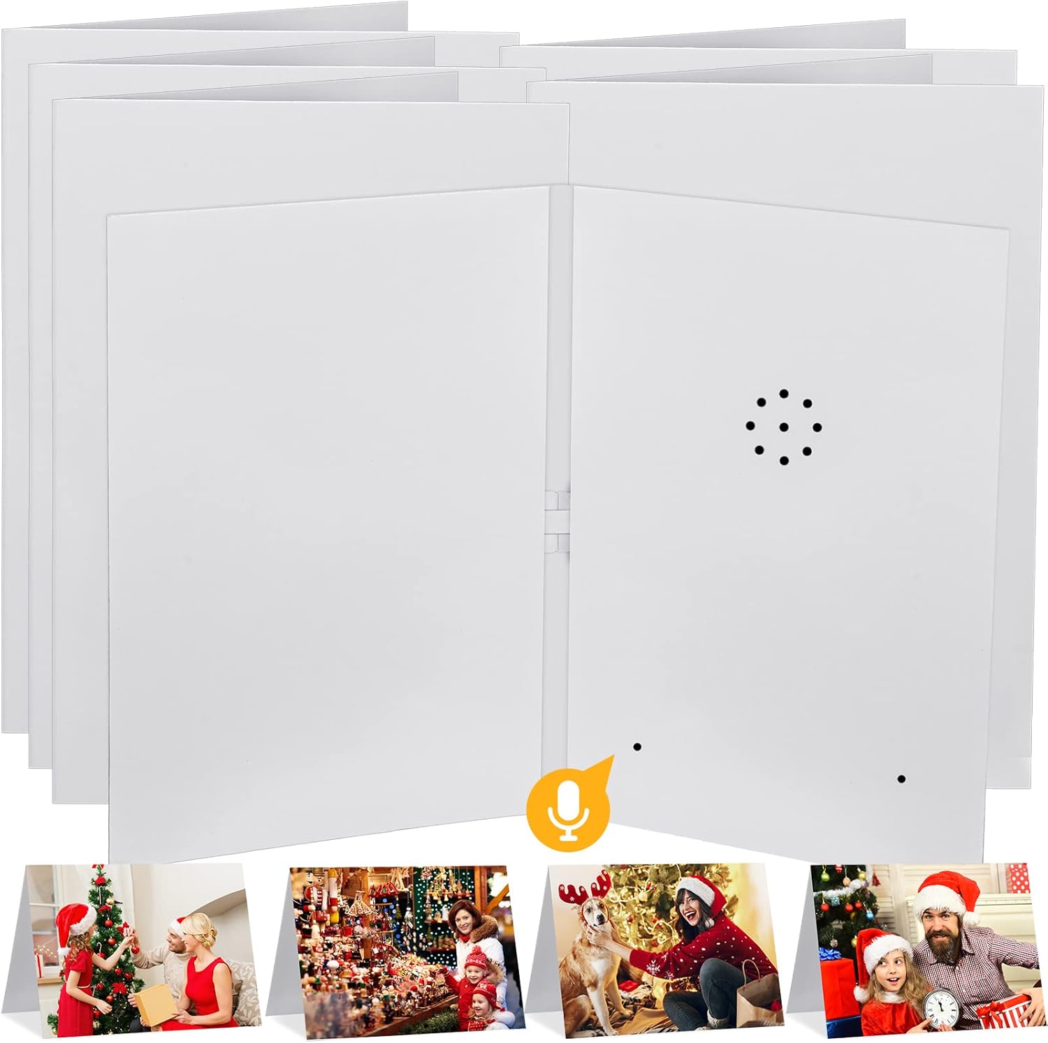 6 Pcs Voice Recordable Talking Audio Greeting Card 40 Seconds Recording ...