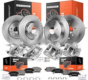 Amazon.com: A-Premium Front and Rear Disc Brake Rotors and Ceramic Pads ...