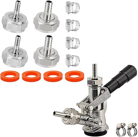 Amazon.com: Sankey D Keg Coupler and 1/4'' & 5/16'' Keg Coupler Barb ...