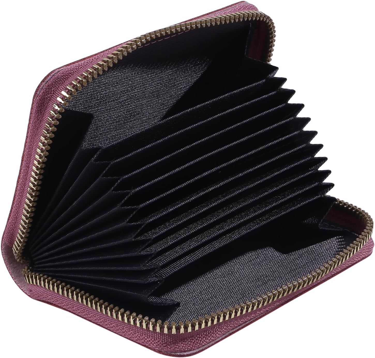 Amazon | WEBAG Pu レザークレジットカードホルダーアコーディオンカードケース小さな財布 ID 名刺ケース財布財布男性 & 女性 ...