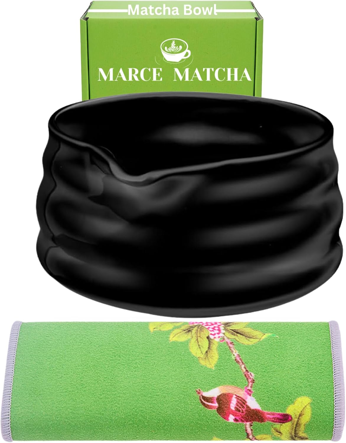 Amazon.com: Marce Matcha Bowl Set- Matcha Bowl with Spout and Towel ...