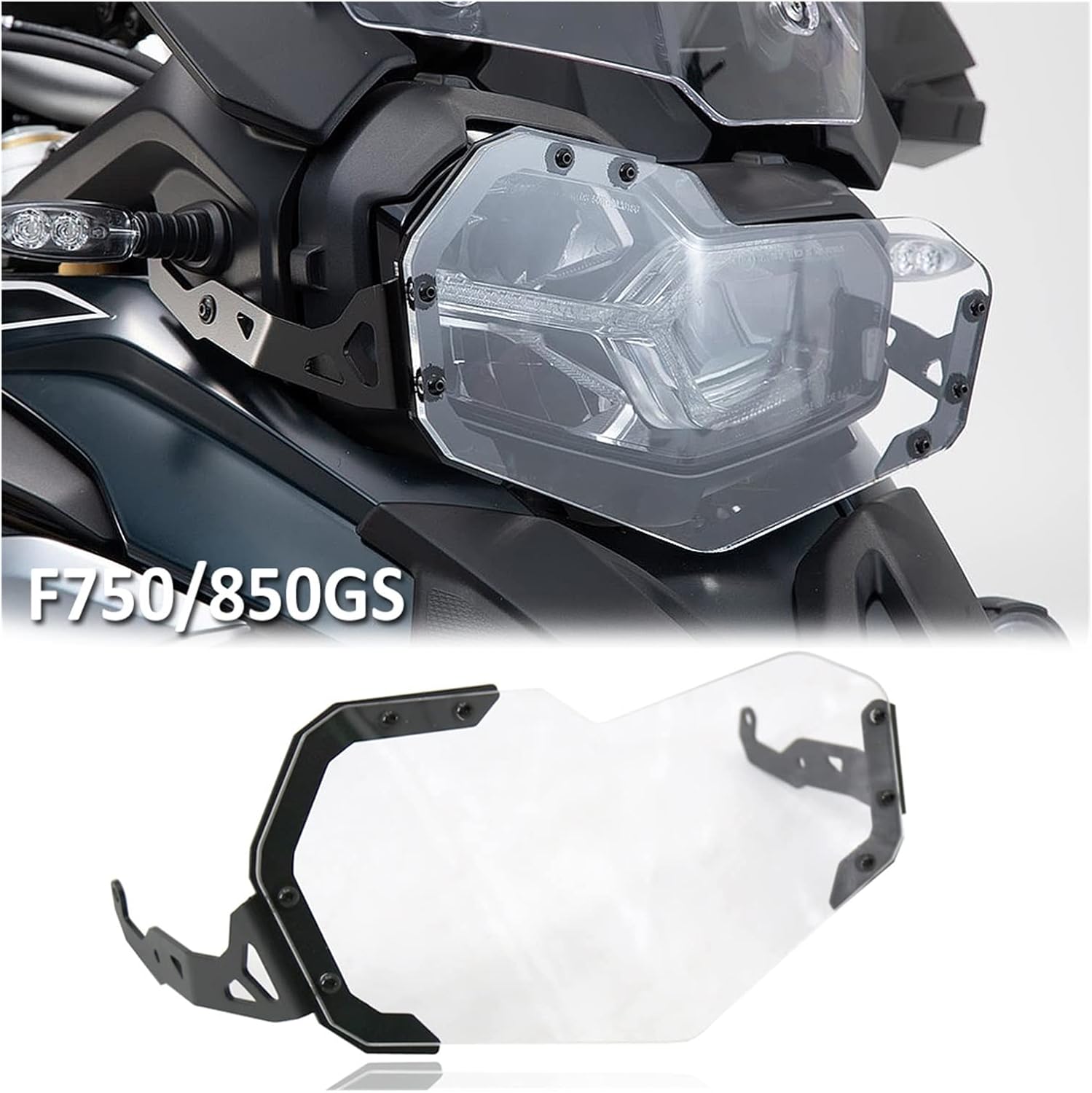 ROBAUN PVC Motorcycle Headlight Guard Windshield Cover Fit for BMW ...