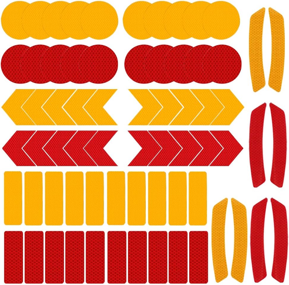 Amazon.com: 68Pcs Warning Reflective Stickers, Reflective Decals ...