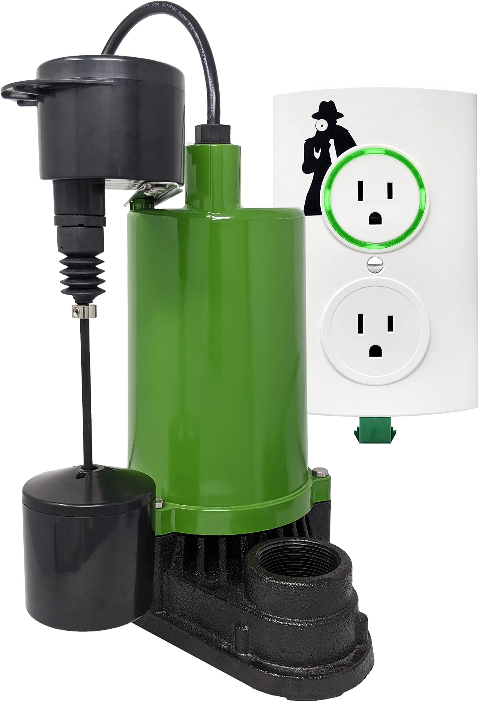 PumpSpy Smart Pump 2.0-1/2 HP Wi-Fi Connected Sump Pump with Monitoring ...