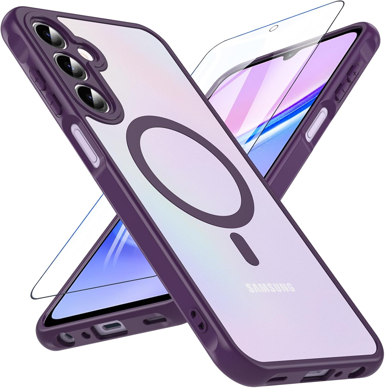 Amazon.com: OWKEY Galaxy A15 5G Phone Case,Magnetic Samsung Galaxy A15 ...