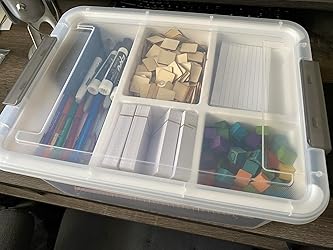 Amazon.com: Citylife 32 QT Plastic Storage Box with Removable Tray ...