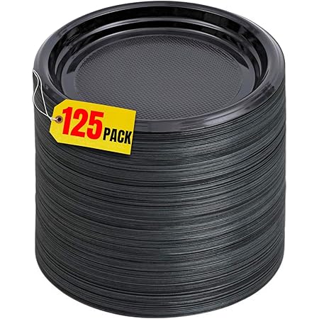 Amazon.com: 1InTheHome Plastic Plates 10 Inch, Round Plastic Plates ...