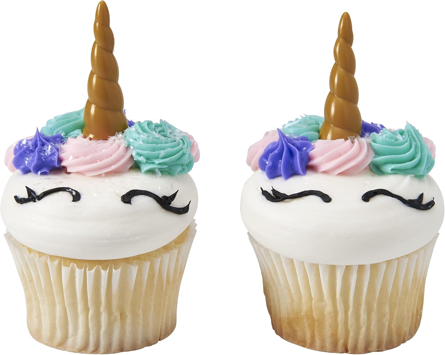 Amazon.com: DECOPAC Unicorn Horn Cake Picks, 72-Pack, Cupcake Toppers ...