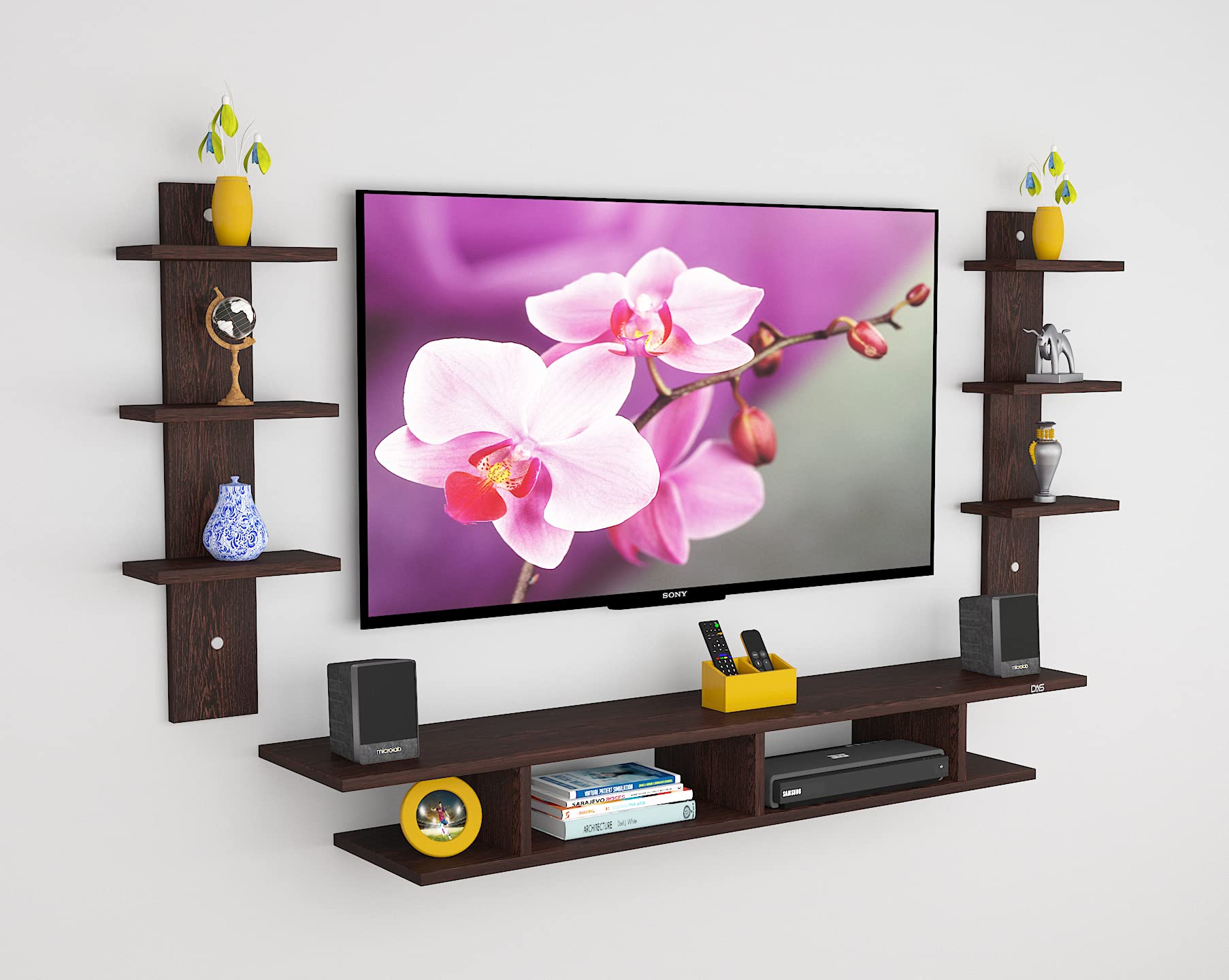 DAS Volker Engineered Wood TV Entertainment Unit Stand Set Top Box ...