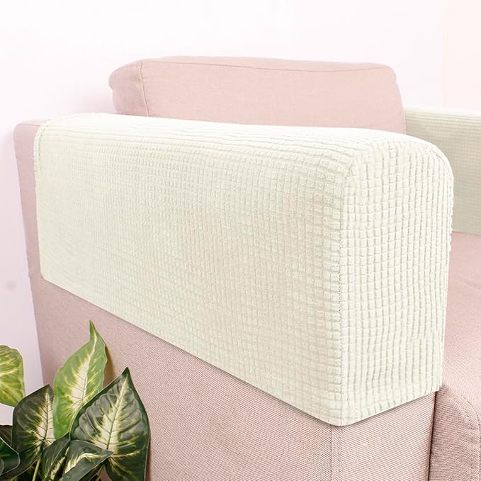 Baluue Couch Arm Covers - 2pcs Elastic Recliner Chair Arm Rest Covers ...